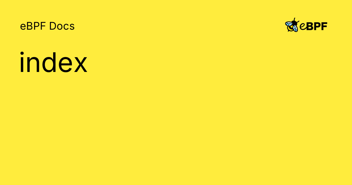 Index Ebpf Docs