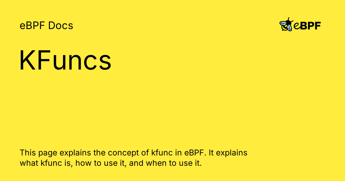 KFuncs - eBPF Docs